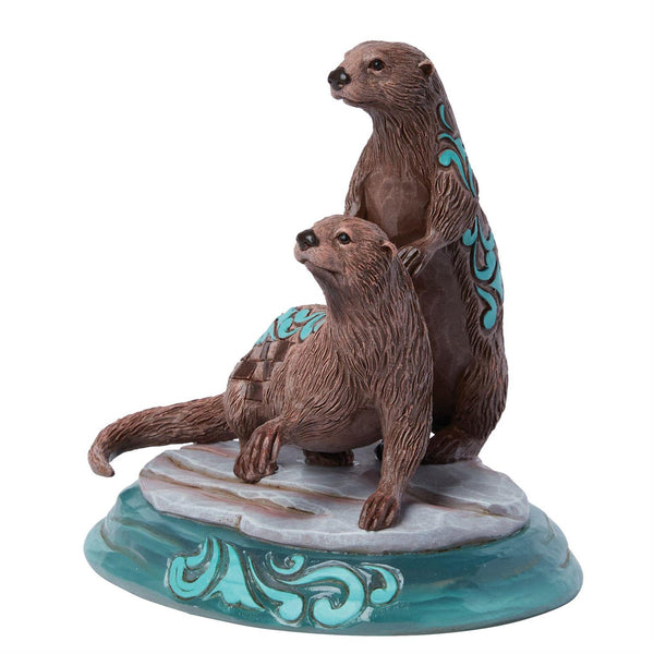 Celebrate the Bond of Nature with River Otter Pair Figurine - Country N ...